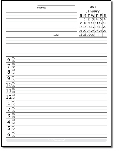 2024 Monthly Calendars - Monthly Calendar Planner - Free Planners