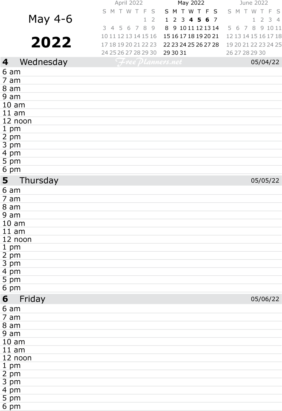 Daily Planners - Daily Planner - Free Planners
