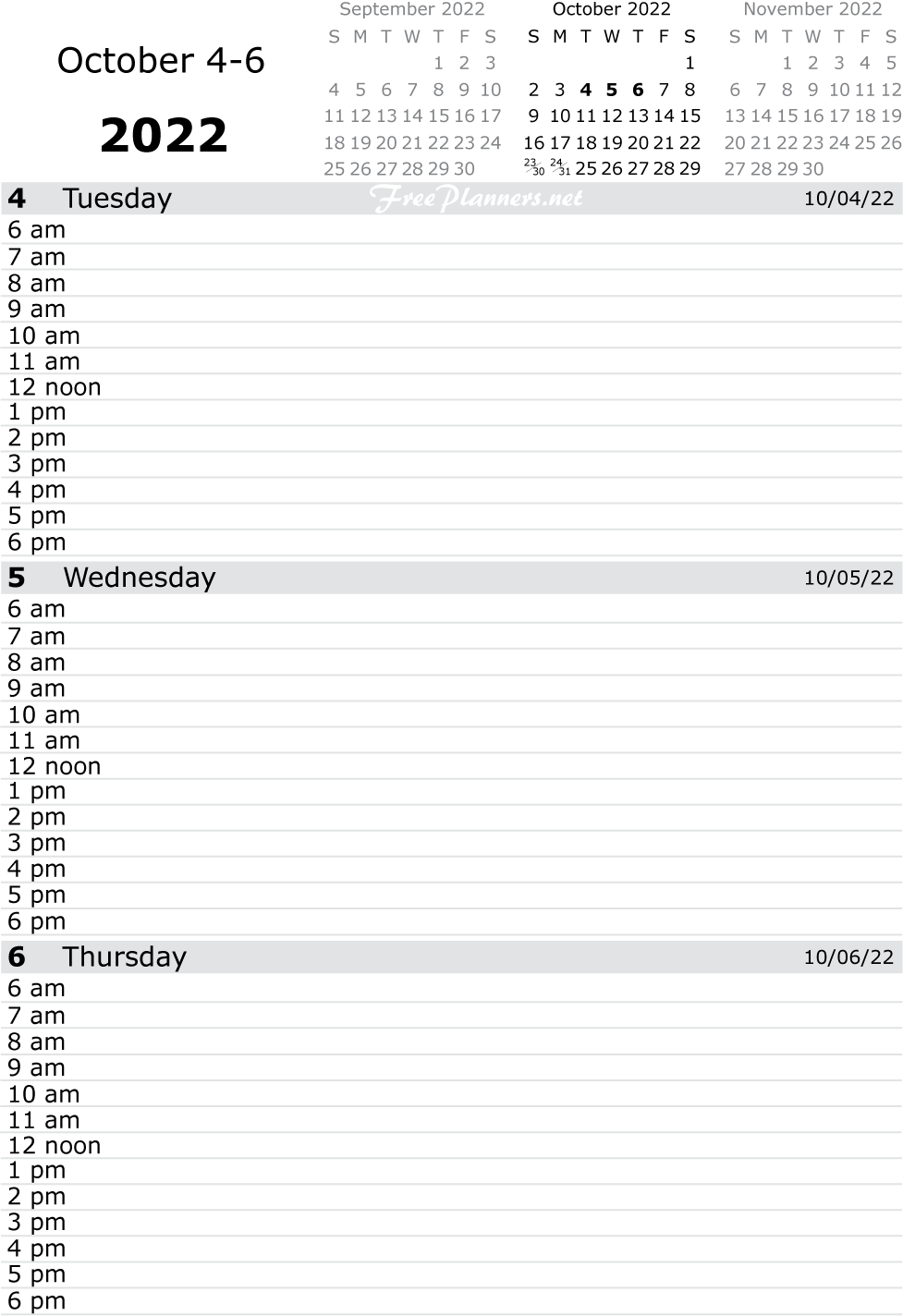 Daily Planners - Daily Planner - Free Planners