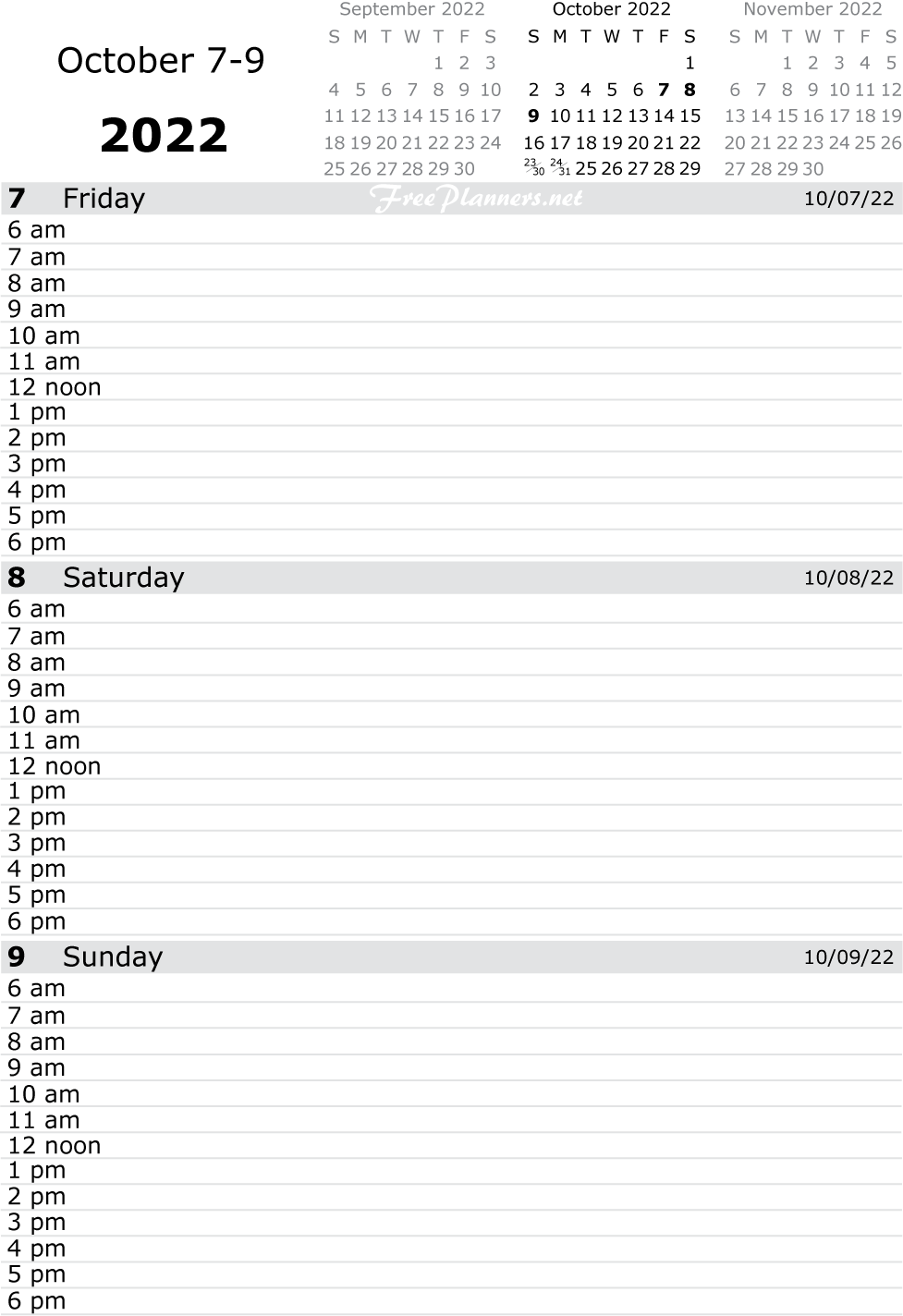 Daily Planners - Daily Planner - Free Planners
